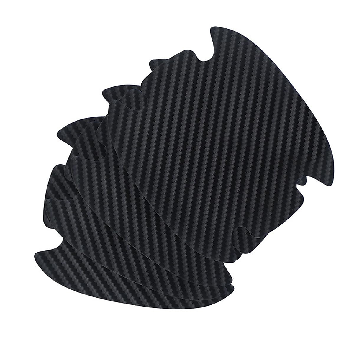 Car Door Handle Bowl Sticker, 8 Pcs Carbon Fiber Anti-Scratches Protectors, Universal Car Door Handle Cup Paint Guard Protective Films, Self-Adhesive & Non-Marking, Car Accessories