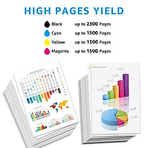 950XL 951XL Remanufactured Ink Cartridge for HP 950 951 XL High Yield Compatible with OfficeJet Pro 8600 8610 8615 8620 8625 8630 8100 276dw 251dw (Black, Cyan, Magenta, Yellow, 4XL Combo Pack)