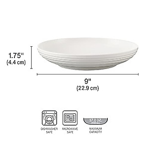 Mikasa Ciara Chip Resistant Set of 4 Pasta Bowls Set,  8-inch,White