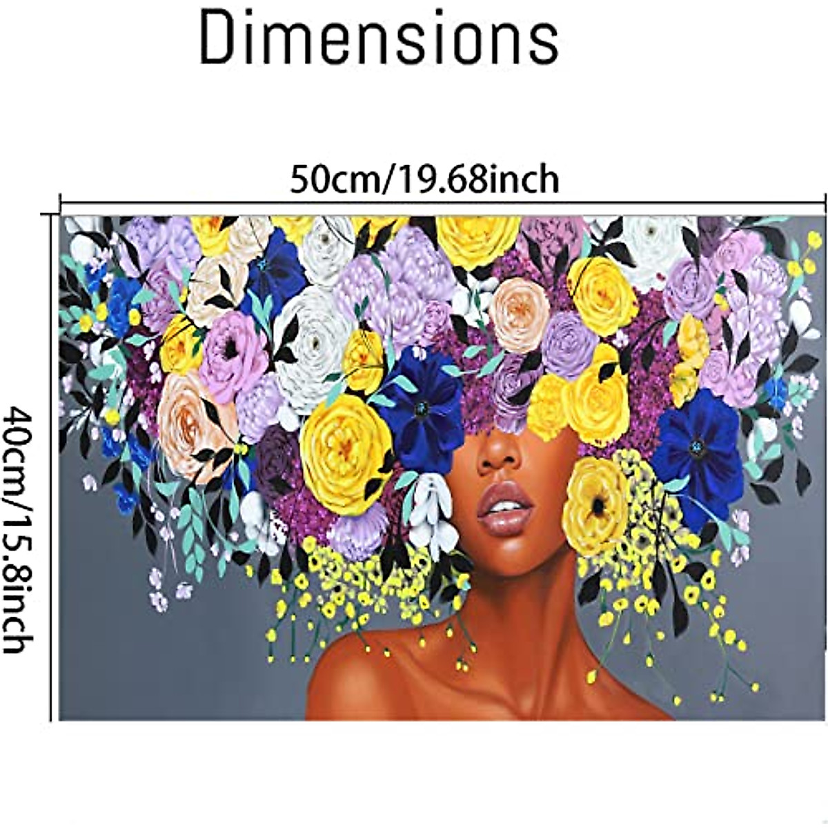 LWZAYS Paint by Numbers for Adults, DIY Girls Adult Paint by Numbers Kits on Canvas Flowers Painting Kits for Kids Beginner Unframed Oil Painting Kits Gift Arts Crafts for Kids and Adults 16''x20''