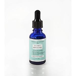Tea Tree Perfect Skin Facial Serum, Ultimate Anti-Aging Formula for Acne-Prone Skin with 20% Vitamin C, Tea Tree Essential Oil, Retinol and Hyaluronic Acid for Clear, Soft, Radiant Skin.
