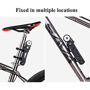 Bike Lock, Six-Section Folding Lock, Safety MTB Folding Bike Lock Professional Anti-Theft Alloy Steel Foldable Bicycle Lock(Color:Blue)