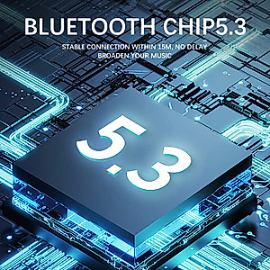 QLXAQLX True Wireless Earbuds via Bluetooth,Running,Working, Headphones,Waterproof and Dust Resistant, up to 50h Battery Life, Black