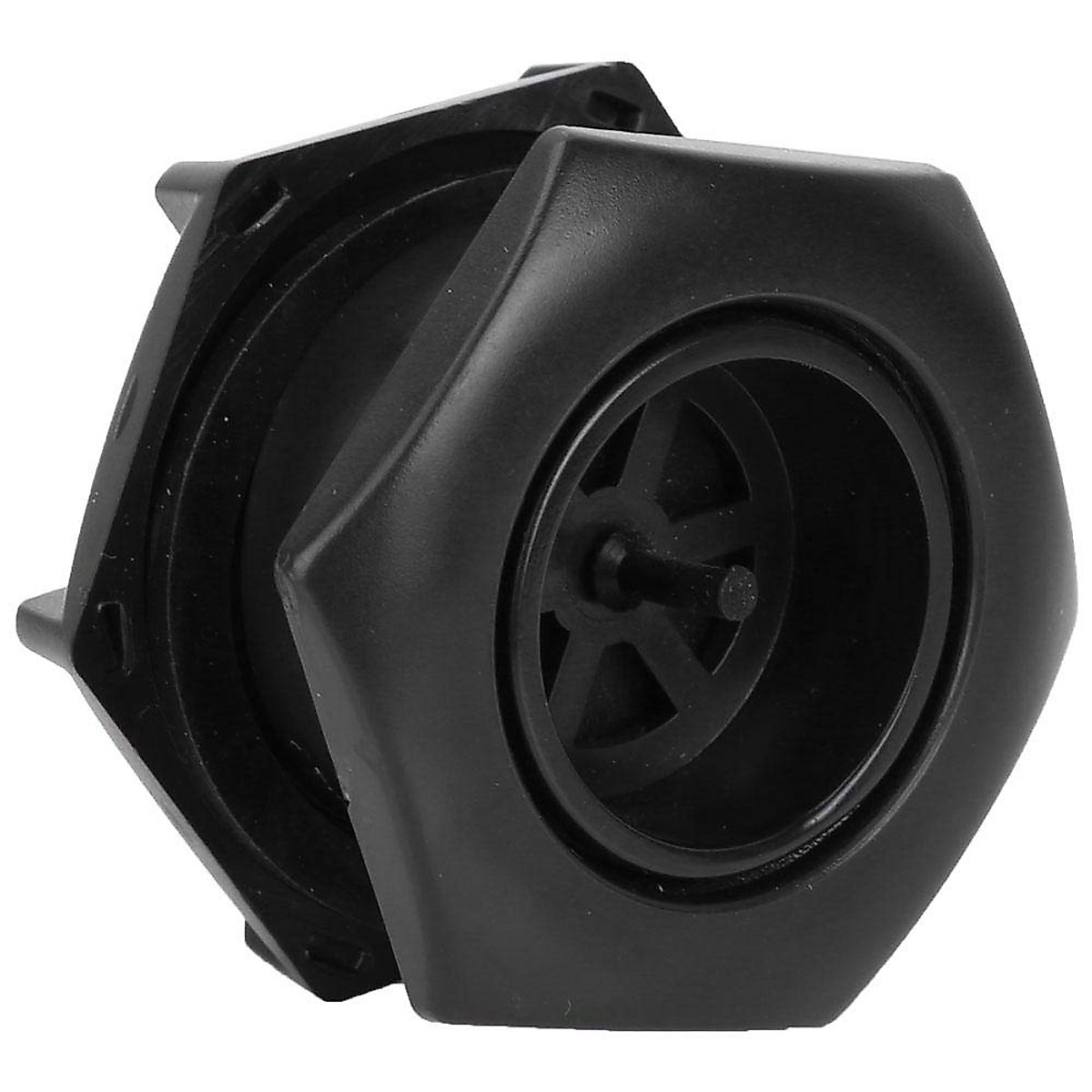 Single Matte Black PVC Drain Valve Long Service Life Easy to Use Plastic Drain Valve for Inflatable Boats Fishing Boat Kayak Accessory