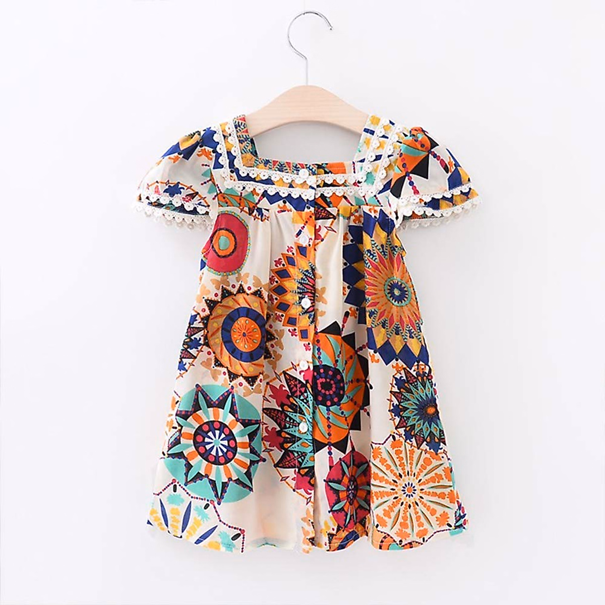 Hipea Toddler Baby Girl Clothes Bohemian Sleeveless Flower Princess Floral Formal Kids Summer Dress Skirt(2-3T)