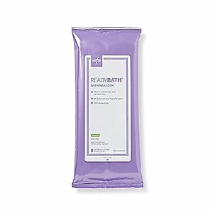Medline ReadyBath Scented Body Cleansing Cloths, Standard Weight Wipes (8 Count Pack, 30 Packs)
