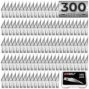 DIYSELF 300 PCS Exacto Knife Blades 11, High Carbon Steel Exacto Blades, Craft Knife Blades, 11 Exacto Knife Refill Blades with Storage Case for Scrapbooking, Stencil, Exacto Replacement Blades