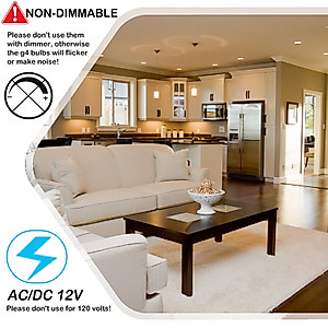 Hanbaak G4 LED Bulb, G4 12V Bi Pin Base 20W Halogen Bulb Replacement, Soft White 2700K Non-Dimmable, 10-Pack