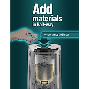 WantJoin Professional Commercial Blender With Shield Quiet Sound Enclosure 2200W Industries Strong and Quiet Professional-Grade Power, Self-Cleaning, Black