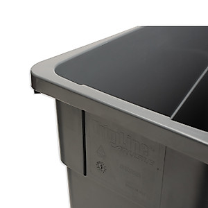 Carlisle FoodService Products 34202323 TrimLine Rectangle Waste Container Trash Can Only, 23 Gallon, Gray