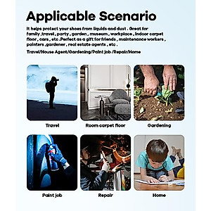 Shoe Covers Disposable -100 Pack（50 Pairs） Disposable Shoe & Boot Covers Waterproof Slip Resistant Shoe Booties, Durable Boot & Shoes Cover, One Size Fits All (CPE Plastic)