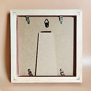 KELE MODEL 6x6 Picture Frames Black. Solid Wood Frame. Set of 2. Plastic Panel (Film Needs to be Removed) Table or Wall.Front Window Opening 5.5x5.5 inch.