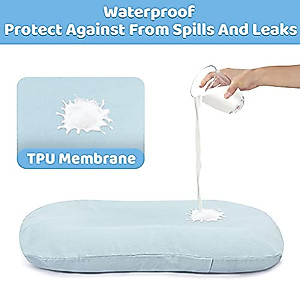 MEXXI Waterproof Corduroy Baby Lounger Covers (Pack of 2) Hypoallergenic Cotton Newborn Covers | Durable Soft Spare Covers (Covers Only) (Waterproof, Pistachio Green & Alice Blue)