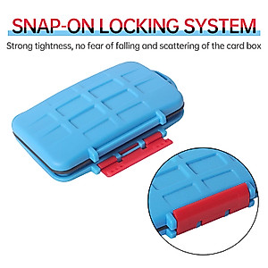 LYNCA KH8(G) Game Card Case for Nintendo Switch, Protective shockproof Cartridge Holder Carrying Storage Box Game Memory Card Holder Case with 12 Cartridge Slots for Nino Switch NS NX (Light Blue)