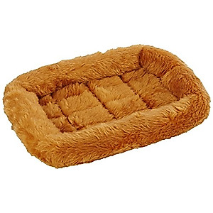 18L-Inch Cinnamon Dog Bed or Cat Bed w/ Comfortable Bolster | Ideal for XS Dog Breeds & Fits a 22-Inch Dog Crate | Easy Maintenance Machine Wash & Dry | 1-Year Warranty