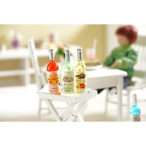 15 pcs 1:12 Doll Toy Bottles Wine Bottles Mini Food Mini House Drink Accessories for Dollhouse Miniature Bottles (15 Pcs Wine Bottles)