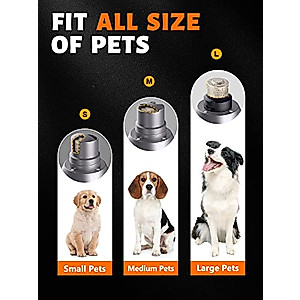 Toozey Dog Nail Grinder with 4 LED Lights, Professional 3-Speed Powerful Electric Dog Nail Trimmer with 2 Grinding Wheels, Dog Nail File Painless Paws Grooming for Small Medium Large Dogs & Cats