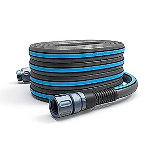 FITT Force Pro Water Hose, 5/8" 50 ft Heavy-Duty Commercial Grade Garden Hose, Blue