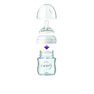 Philips AVENT Natural Glass Bottle, 8 Ounce (Pack of 3)