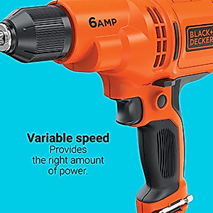 BLACK+DECKER 6.0 Amp 3/8 in. Electric Drill/Driver Kit (DR340C)