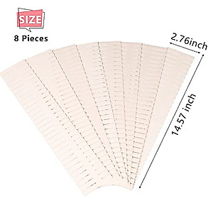 CiiReeH Drawer Dividers, Drawer Organizer for Socks Underwear Makeup Dresser, DIY Adjustable Drawer Dividers for Bedroom Kitchen Office Storage, 8Pcs 16 x 2.7 inch OFF-White