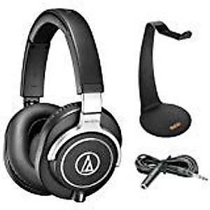 Audio-Technica ATH-M70x Pro Monitor Headphones with Headphone Stand & Extension Cable 10'