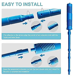 Joepoe SPA Mineral Stick,Hot Tub Stick Parts with 4 Months Lifetime Cartridge Universal for Hot Tub&Pool (Blue,3-Pack)