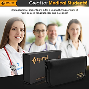 Cynamed 2-in-1 Ear Scope Set - Multi-Function Otoscope for Ear, Nose & Eye Examination- Professional Kit for Home and Medical Students - Sight Chart, Replacement Tips, and Carry Case