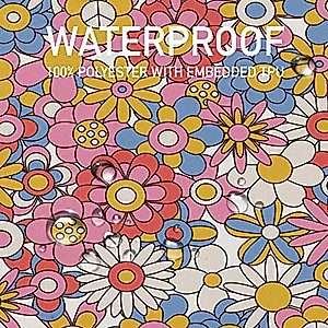 Pencil Pouch Pencil Case Pencil Bag Pen Case Pouch Box Organizer for Teen Girls Boys School Students Men Women Waterproof Zipper Pouch for Office Supplies Makeup, Hippie Retro Daisy Flower Decor