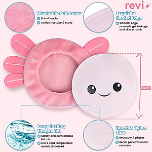 REVIX Boo Boo Ice Pack for Kids with Cloth Covers, Kid Ice Wraps Reusable for Toddler Discomfort, Ease Tiredness and Fatigue, Baby Gel Wrap with 4 Hot Cold Gel Packs Reusable