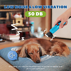 Pet Grooming Clippers 200W LuzRise (118'' Power Cord Plug-in, Stepless Speed Control, Low Noise< 50db, Heavy-Duty Commercial Grade, with Extra Blade & 2 Guide Combs of 4 Sizes, for Dog, Cat and More)