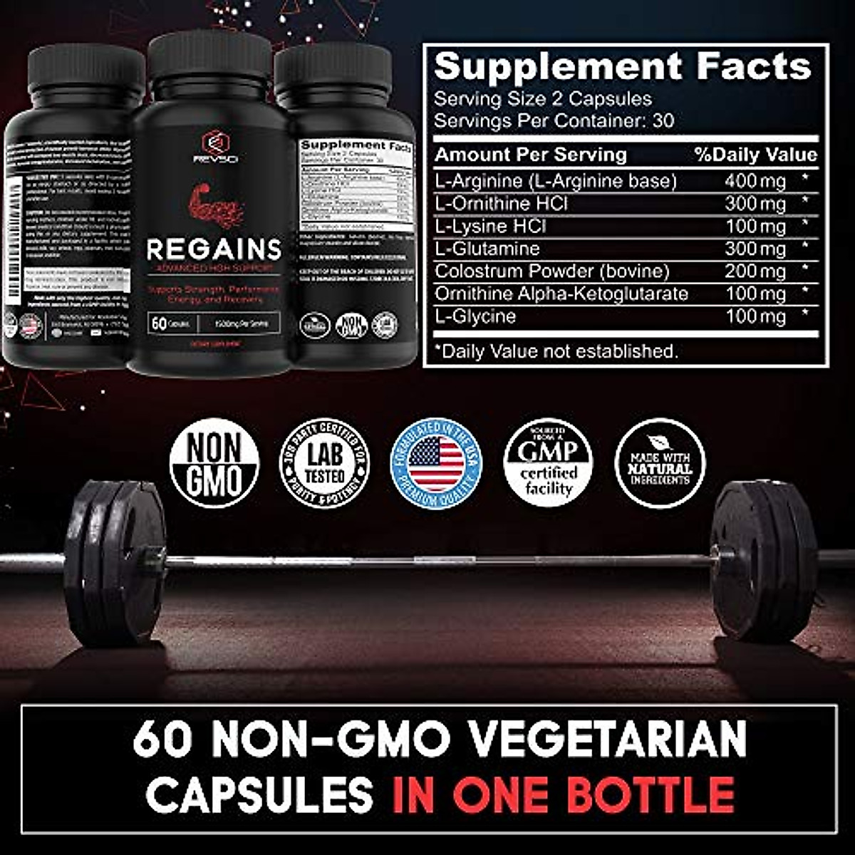 HGH Supplements for Men & Women - Regains Natural Anabolic Muscle Growth Building & Human Growth Hormone for Men, Muscle Builder for Men, Muscle Recovery Post Workout Supplement, 60 Protein Pills