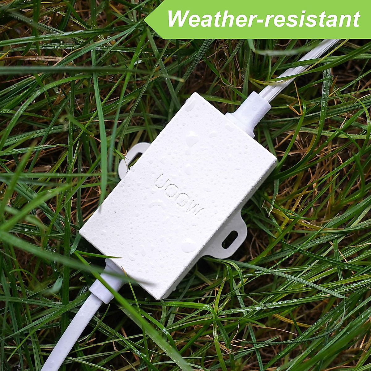 Uogw 50Ft/15m Outdoor Power Adapter - Compatible with Wyze Cam V4, Pan V3, OG, Battery Cam Pro - Waterproof Power Cable