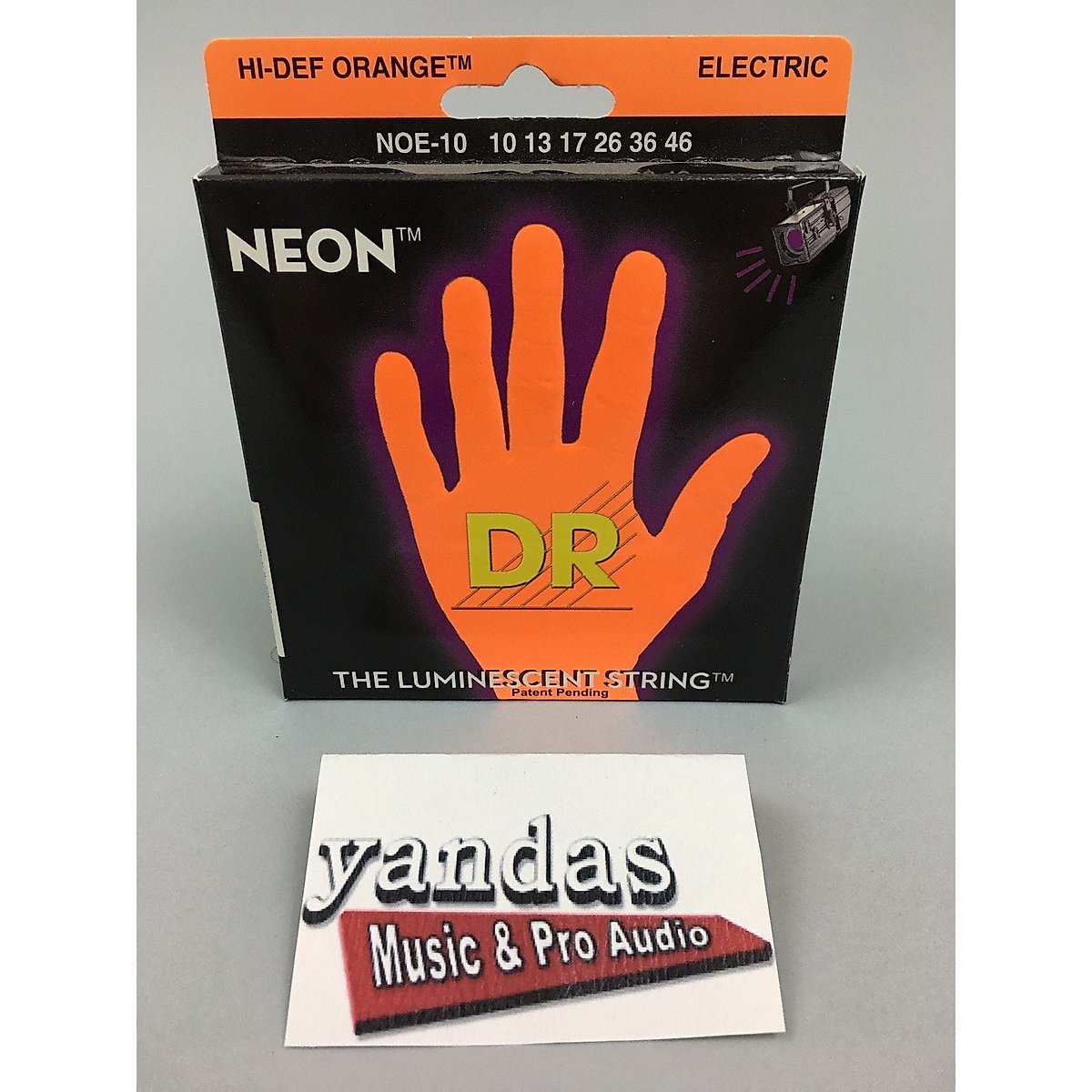 DR Strings Hi-Def NEON Orange Coated Medium 7-String Electric Guitar Strings (10-56)
