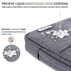 Voova 11 11.6 12 Inch Laptop Sleeve Case, Waterproof Tablet Cover Bag Compatible with MacBook Air 11 12, Surface Pro 7+/7/6/5/4, Surface Laptop Go 2, HP Samsung Acer Asus Chromebook with Handle, Grey