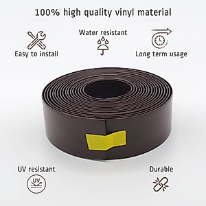 KOMORAX 20ft Long 2" Wide Vinyl Chair Strapping. Repair & Replacement Matte Finish. for Patio Outdoor Lawn Garden Durable Attractive (Brown)