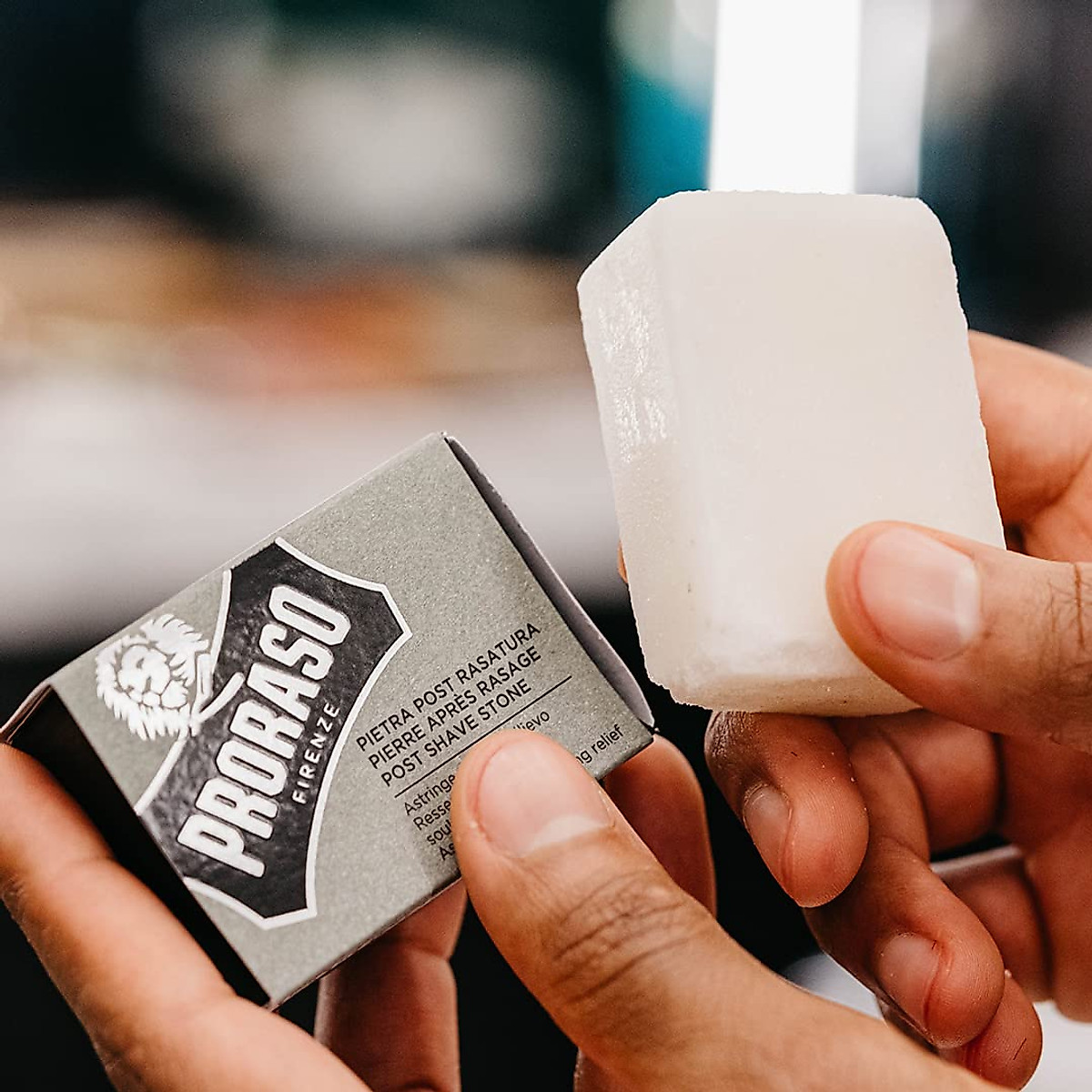 Proraso Post-Shave Stone, Natural Alum Block, 1 Count (Pack of 1)