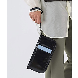 LeSportsac 4390 Multi Travel Wallet, Women's, Black Patent Hitrip