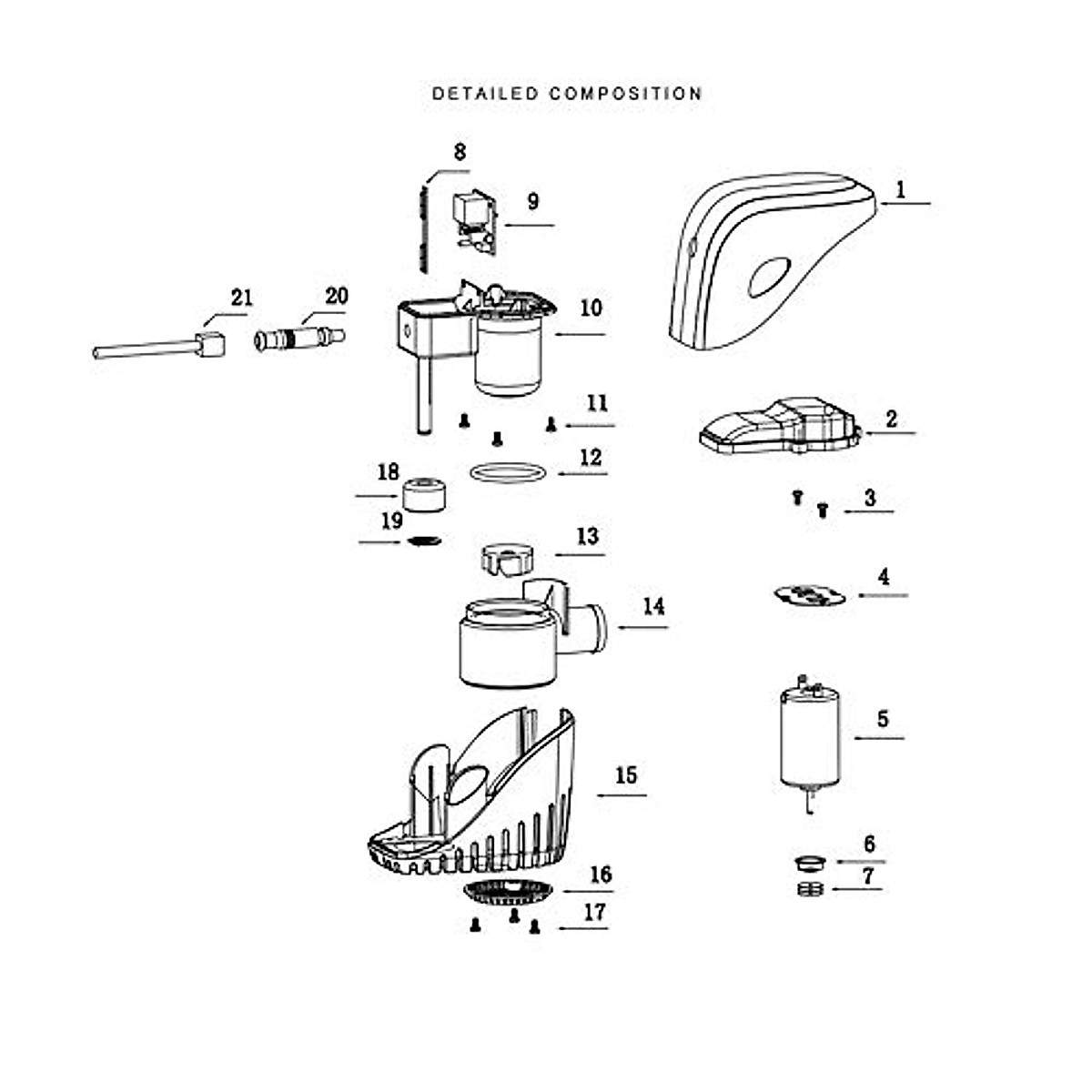 SEAFLO Submersible Automatic Bilge Pump with Float Switch (750GPH, 12V)
