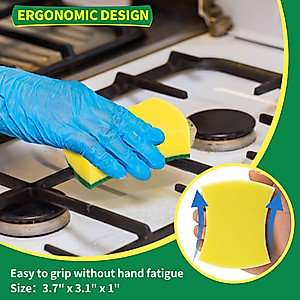 HOMERHYME Heavy Duty Scrub Sponges 24 Pack, Double-side Design, Long-lasting Kitchen Sponges, High Density Dish Sponge.