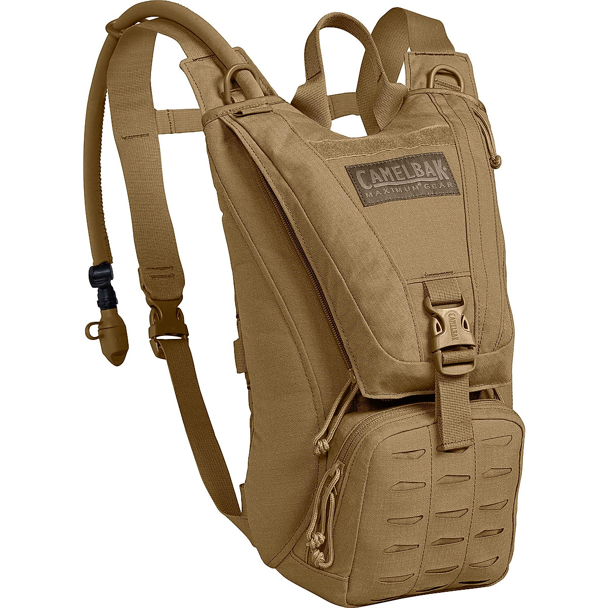 CamelBak Ambush Hydration Pack, Coyote Tan, with 100oz (3.0L) Mil-Spec Crux Reservoir, One Size