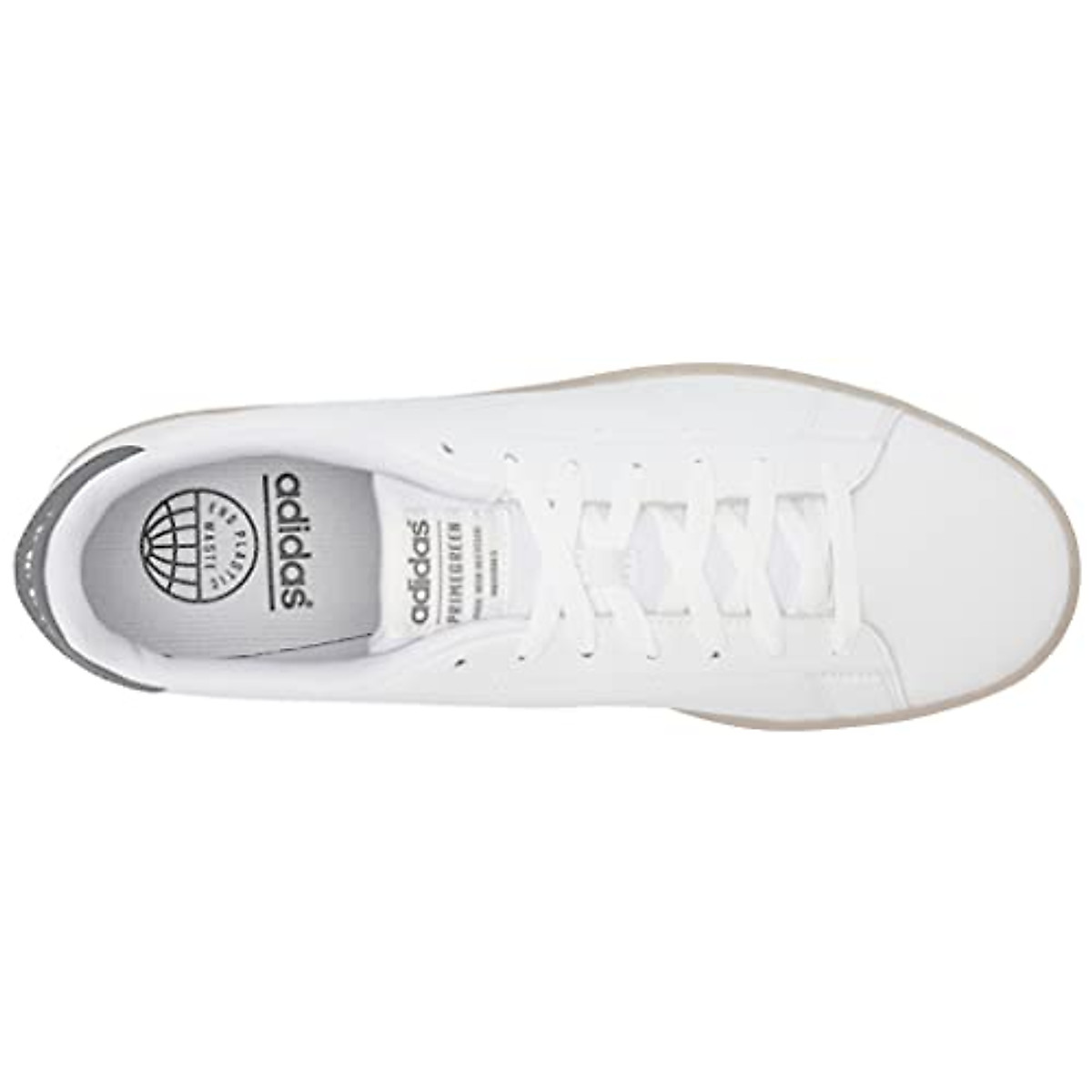 adidas Men's Advantage Eco Racquetball Shoe, White/White/Grey, 10