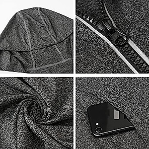 MEETYOO mens Running for Men outerwear jackets, Grey, Small US