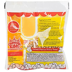 Carnival King All-In-One Popcorn Kit for 8 -10 Ounce Poppers - 24/Case