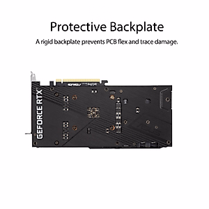 Asus Dual NVIDIA GeForce RTX 3070 V2 OC Edition Gaming Graphics Card (PCIe 4.0, 8GB GDDR6 Memory, LHR, HDMI 2.1, DisplayPort 1.4a, Axial-tech Fan Design, Dual BIOS, Protective Backplate)