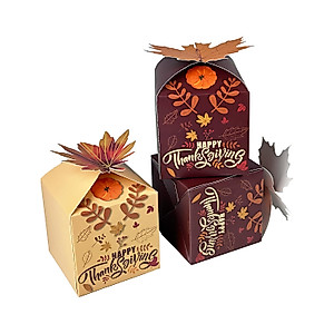 Gcardist Thanksgiving Cross Gift Boxes 28pcs 3.3x3.3x3.3 Inches Cookie Boxes for Festival Party,3D Square Gift Box for Gifts,Small Cardboard Box for cookie,chocolate,pudding, Widely Used in Various
