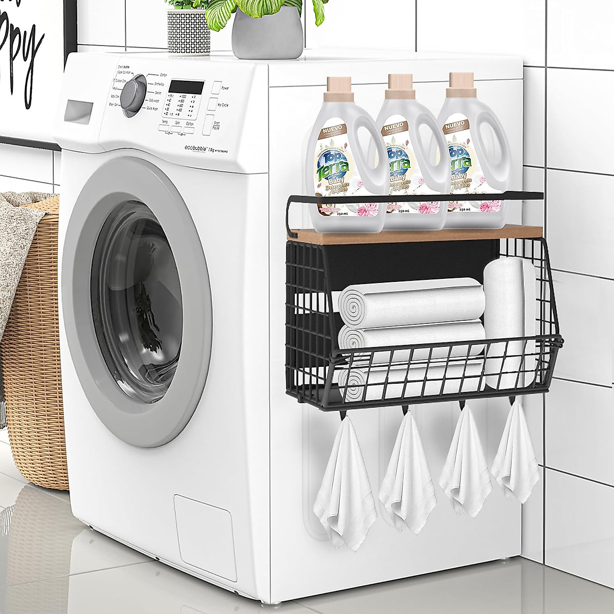 Clothink Magnetic Shelf for Fridge, Onion and Potato/Spice/Snacks/Fruit and Vegetable Storage and Organizer, Wire Basket for Pantry, Kitchen Countertop, RV and Laundry