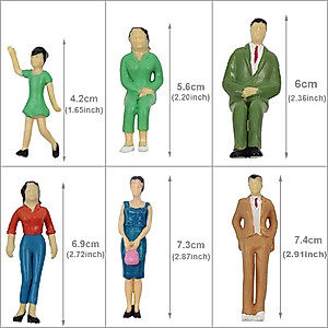 P2501 Model Trains Architectural 1:25 Scale Painted Figures Scale G Sitting and Standing People Model Railway Layout New (28 PCS)