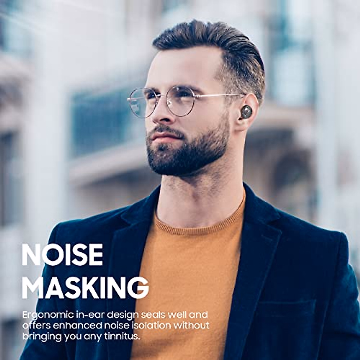 xtremtec True Wireless Stereo Earbuds Bluetooth in-Ear Headphones with Wireless Charging Case IPX6 Waterproof Bass Noise Isolation Earphones with Mic for TV Laptop iPhone Android Sport (Glacier Grey)