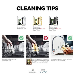 Homestia 2 in 1 Bar Spoon with Muddler, Stainless Steel Cocktail Spoon Long Handle Drink Stirrer, 12" Black Mixing Spoons Muddler Spoon, Extra Long Spoon with Droplet-Shaped Muddler for Cocktails